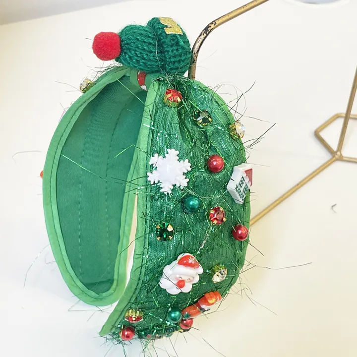 MANYOU Baroque Wide Edge Christmas Hairband Hair Jewelry Headwear Knot ...