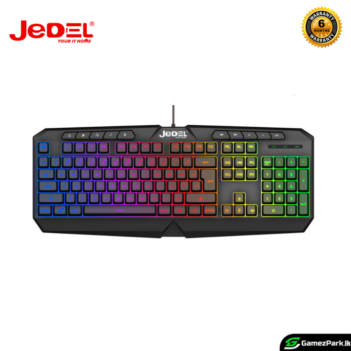 Original JEDEL K505 RGB Wired Black Multimedia Pro Gaming Keyboard 1 Year Warranty [Authorized ...