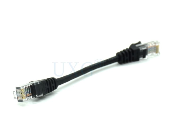 Black 10cm Cat5 Cat5e Cat6e Utp Ethernet Network Cable Male To Male ...