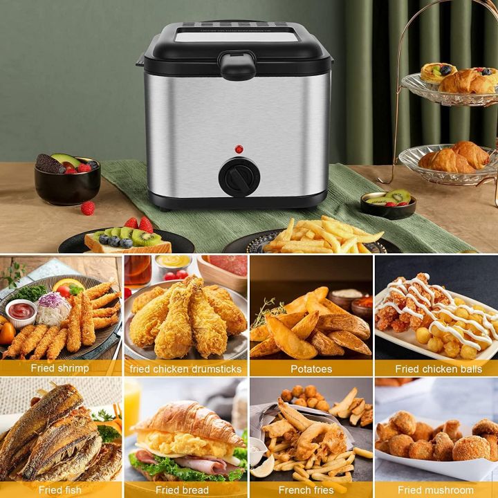 Deep Fryer With Basket, 3L Electirc Deep Fryer with Temperature Control ...