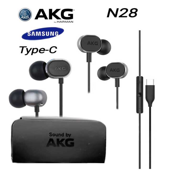 AKG N28 Typec Handsfree for Note10/20 and S20/21/22 plus ultra High Quality Product ( Random ...