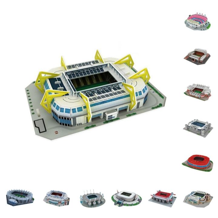 Handmade DIY Miniature Football Stadiums Assemble Paper 3D Soccer ...