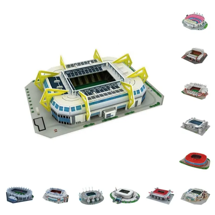 Handmade DIY Miniature Football Stadiums Assemble Paper 3D Soccer ...