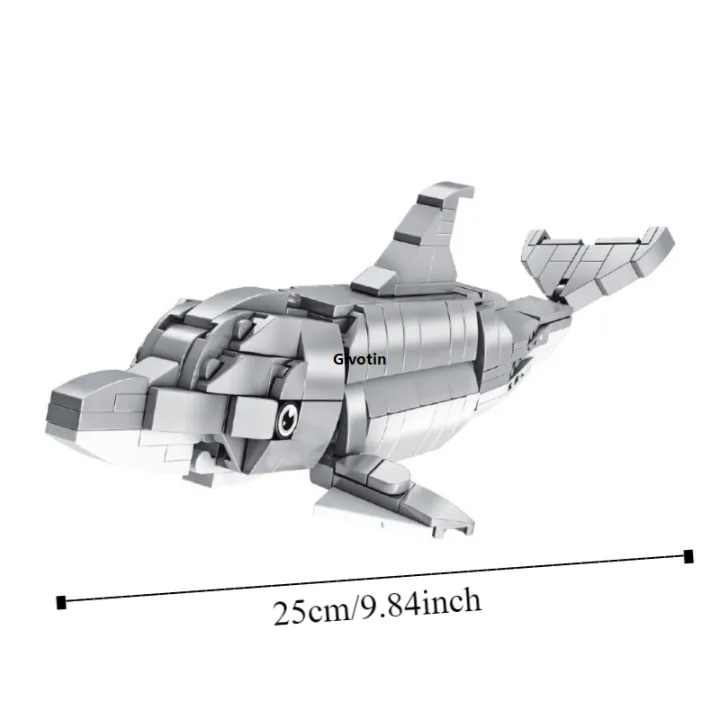 DIY Blocks Toys Shark Lobster DIY Ocean Animals Building Block Robot ...