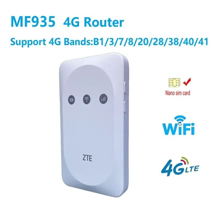 Unlocked ZTE 4G Pocket WiFi Router MF935 With Sim Card Slot High Speed ...