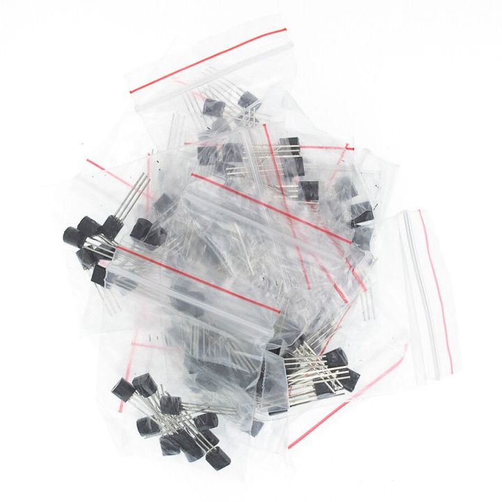 【Hannah Martin Official Store】Transistor Kit (TO-92) 18kinds*10pcs=180pcs 2N2222 S9013 S9014 ...