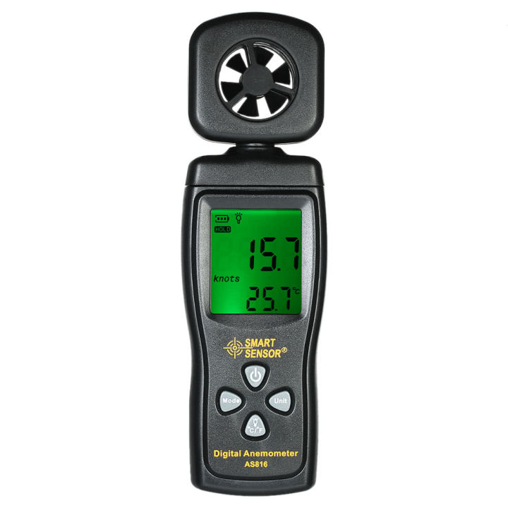 SMART ENSOR Mini Anemometer LCD Digital Wind peed Meter Air Velocity ...