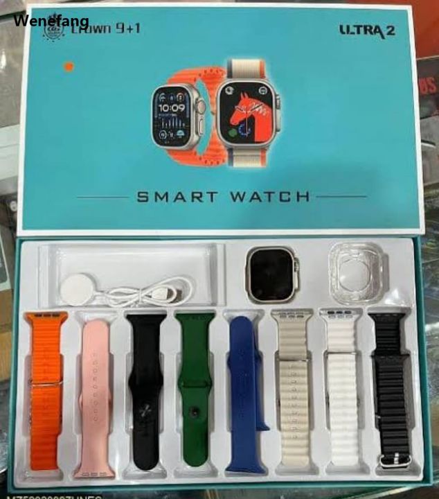 Wenefang Crown Ultra-2 ( 9 in 1 ) Straps Smart Watch New Edition Metal ...