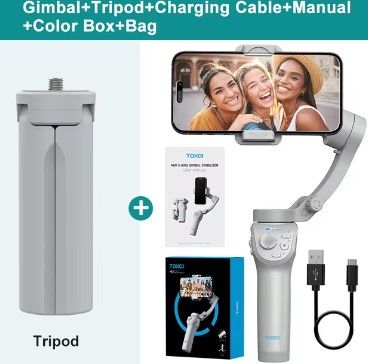 Gimbal Phone Holder 3 Axis Anti Shake Video Record Stabilizer for All ...