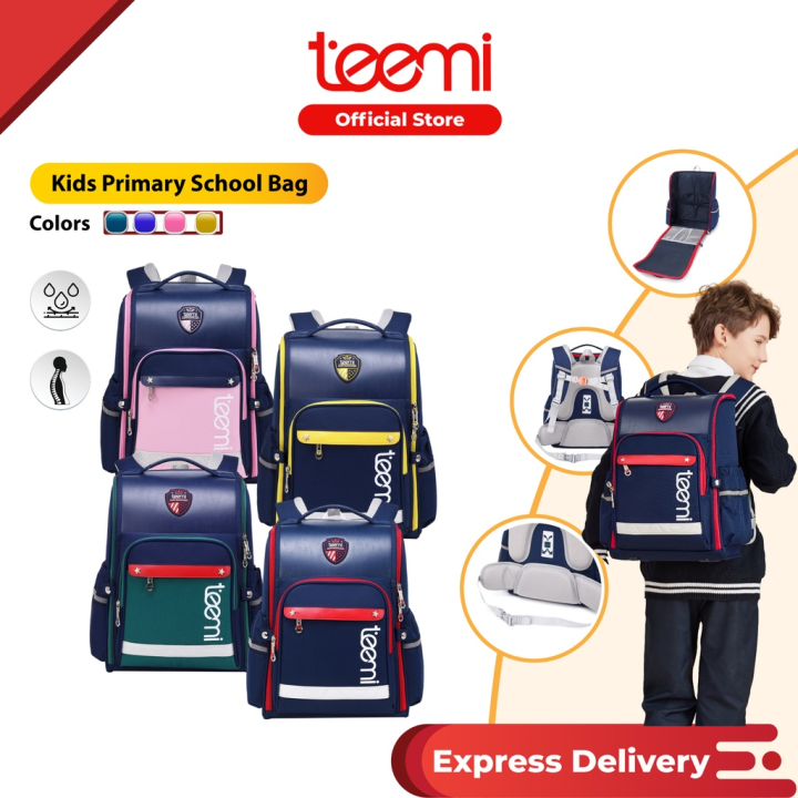 TEEMI Kids Orthopedic Primary School Bag 3D Back Panel Light Weight ...