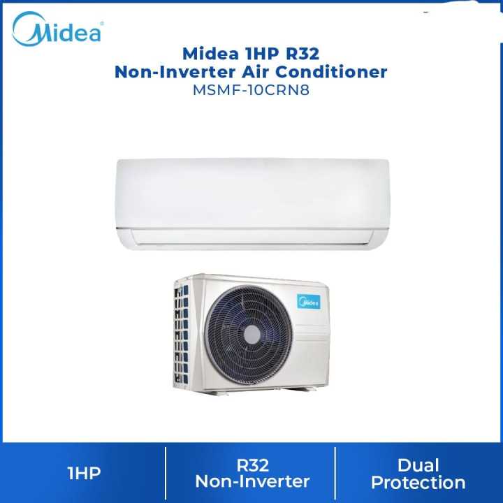 Midea 1HP R32 Non-Inverter Air Conditioner 9000 BTU MSMF-10CRN8 | Super ...