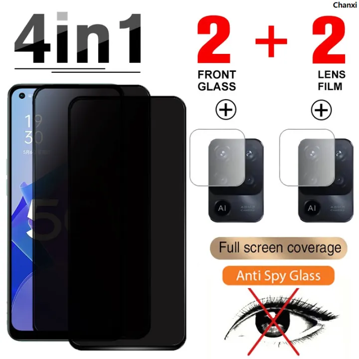 Chanxi2025 Anti Spy Tempered Glass For OPPO A5 A91 A31 A12 A92 A52 A72 ...