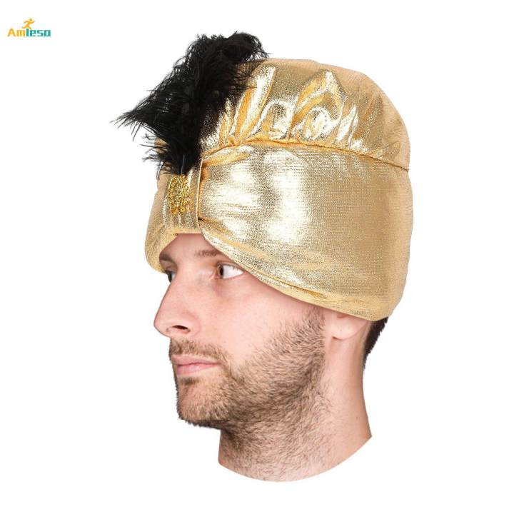 Indian Sultan Turban Hats Pleated Indian Cap Arab Headwear Sultan Hat ...