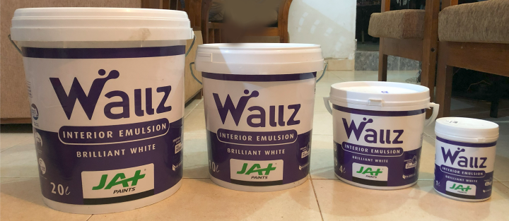 JAT PAINTS Wallz INTERIOR EMULSION BRILLIANT WHITE 1L/4L/10L/20L | Daraz.lk