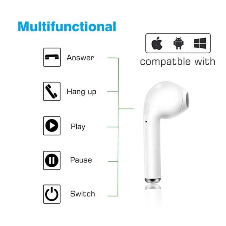 New Bluetooth Wireless Earpod Headset Earpiece with Mic - For Android ...