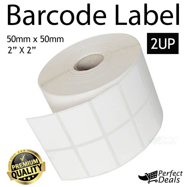 Perfect Barcode Label 50mm x 50mm Square High Quality 2up Printable ...