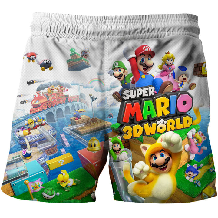 Super Mario Cartoon Beach Shorts, Beach Swimming Pants, Boys' Fashion ...