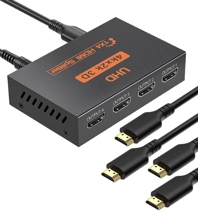 HDMI Splitter 1x4 / Full HD 1080P with Deep Color & HD Aduio / Full HD ...