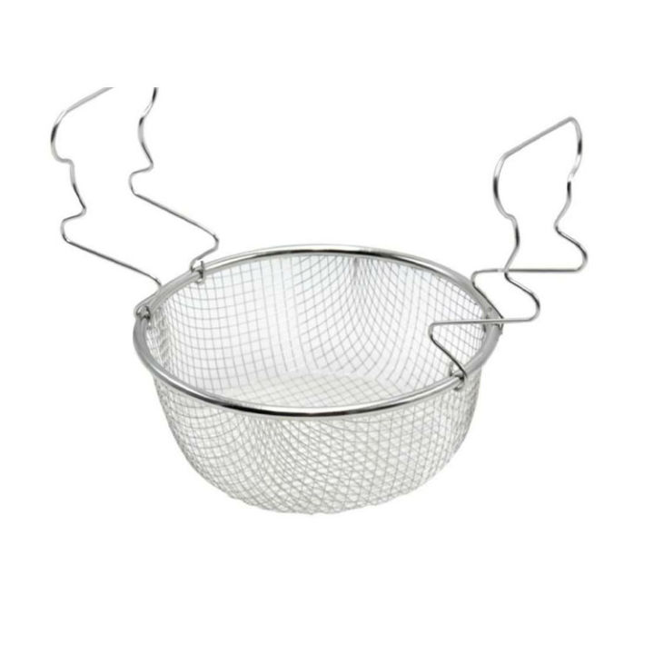 Stainless Steel French Chip Frying Strainer Basket Round Fryer Basket ...