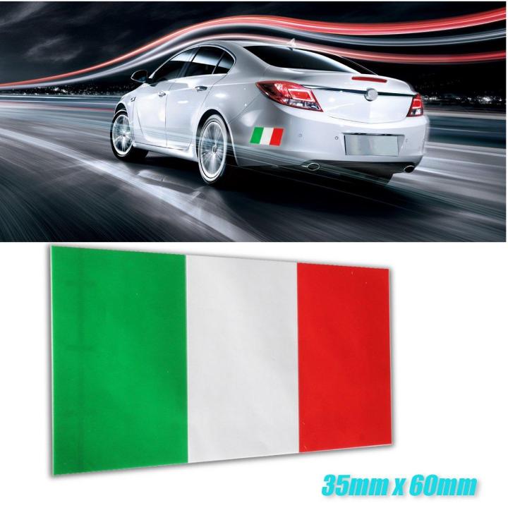35mm x 60mm Car Auto PVC Italian Italy Italia Flag Emblem Badge Sticker ...