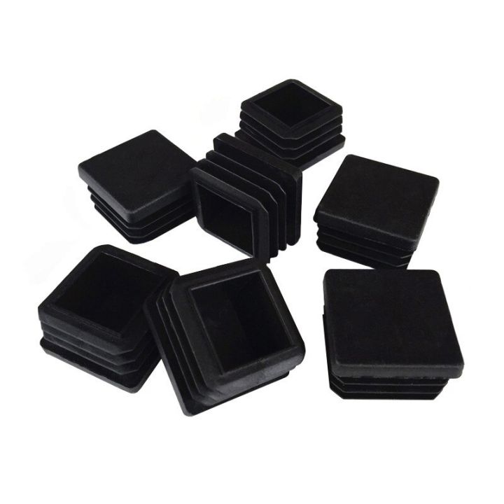 【NEW】 10Pcs Black Plastic Steel Square Pipe Plug Furniture Leg Plug ...