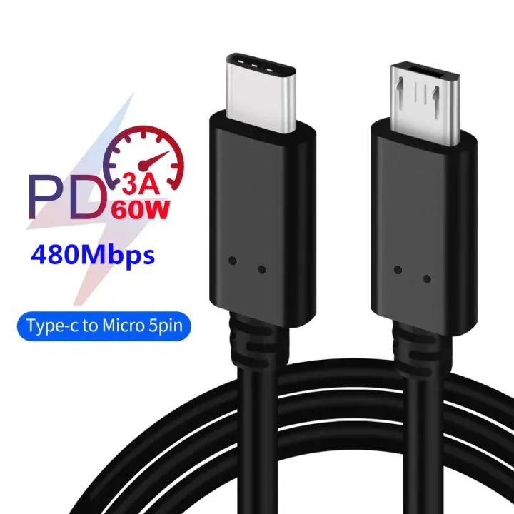 Fast Charging Data USB Type C To Micro usb 5pin Cable Type C USB-C 3.1 ...