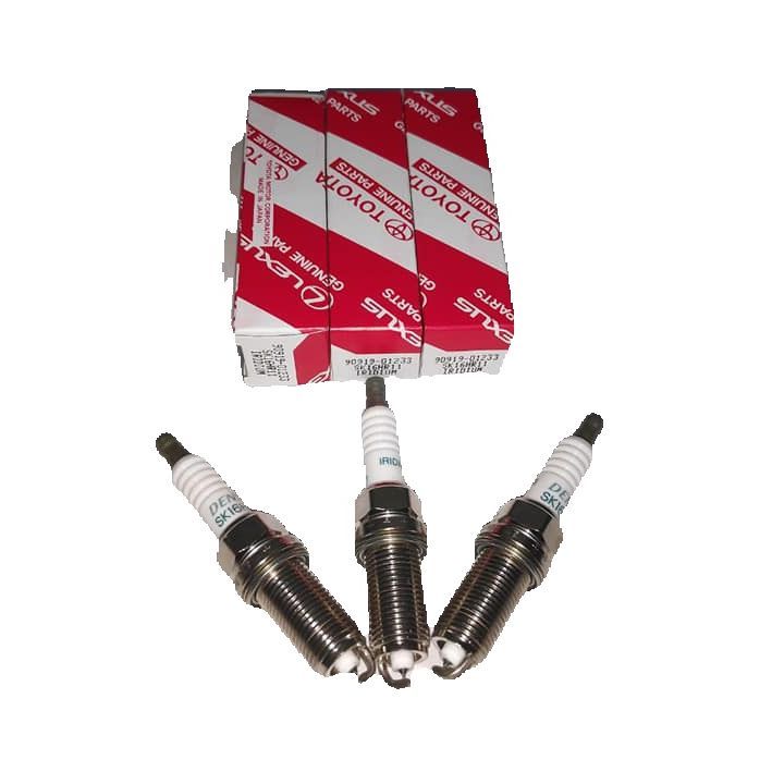 GENUINE IRIDIUM Spark plug for Toyota Vitz KSP130 (3pcs) 90919-01233 SK16HR11 NGK LFR5A-11 ...