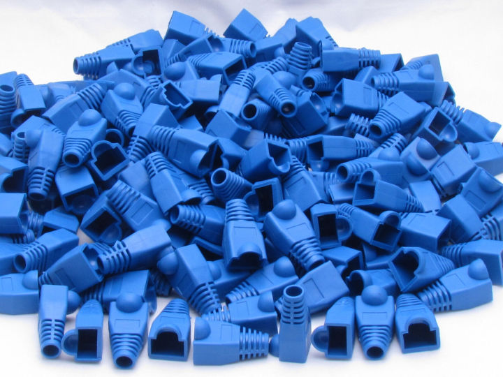 RJ45 CAT6 CAT5 Network Cable Connector Plug Boot Strain Cover Caps ...