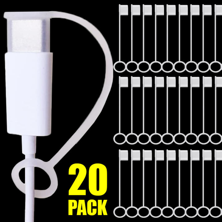 Soft Silicone Transparent Type C Cable Dust Cover with Rope USB C ...