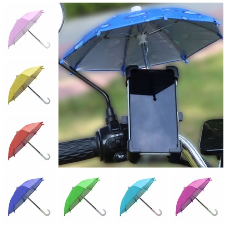 Mini Umbrella Rain Blocking Wind Shading Water Repellent Phone Holder ...