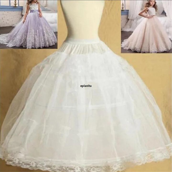 Kids Petticoats For Flower Girls Dresses Little Crinoline 3 Hoop Skirt ...
