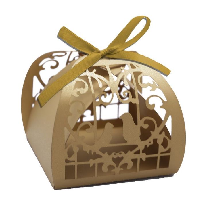 50pcs Wedding Cake Laser Cut boxes Party Sweets Candy Chocolate ...