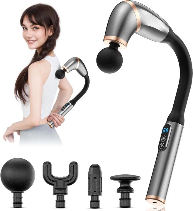 Massage Gun with Extended Handle Revolutionary U-Shaped Back Massager ...