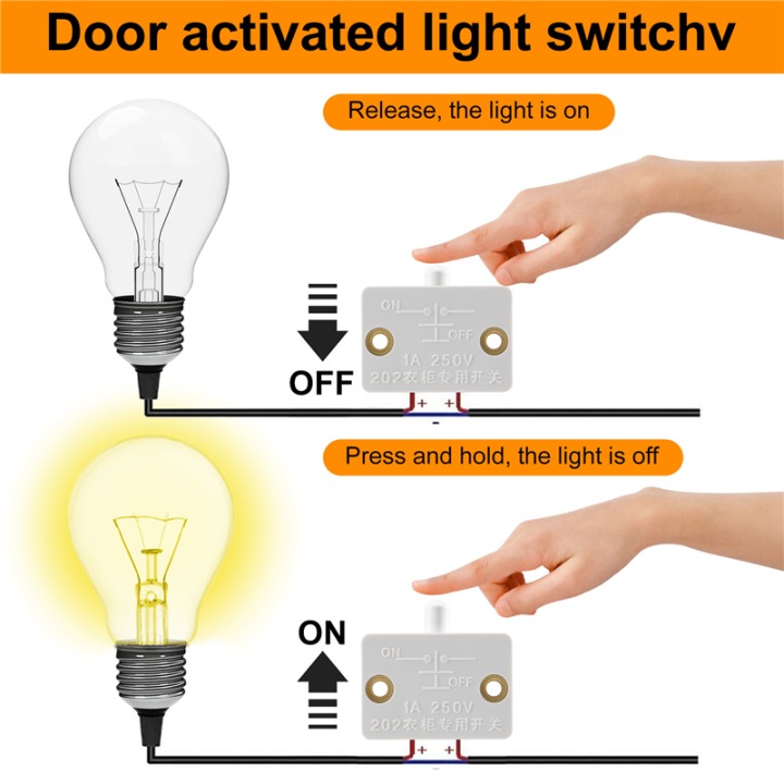 6Pcs Door Led Switch for Closet Light,Normally Closed Cabinet ...