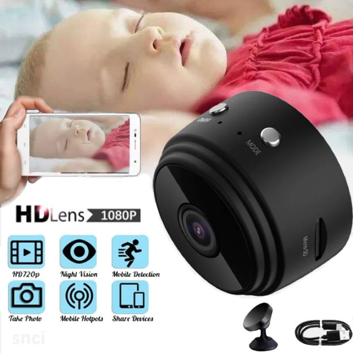 Camera Wireless WiFi A9 Mini Camera 1080P Portable Home Security ...