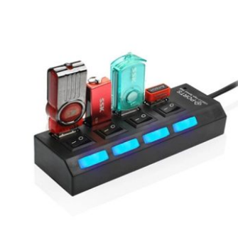 Insten 4-Port USB 2.0 Hub with Individual On Off Power Switches and ...