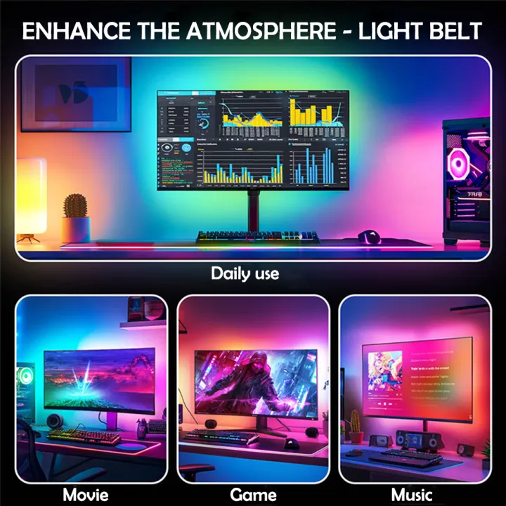 Game Ambient Synchronization Light Strip LED Computer Light Bar ...