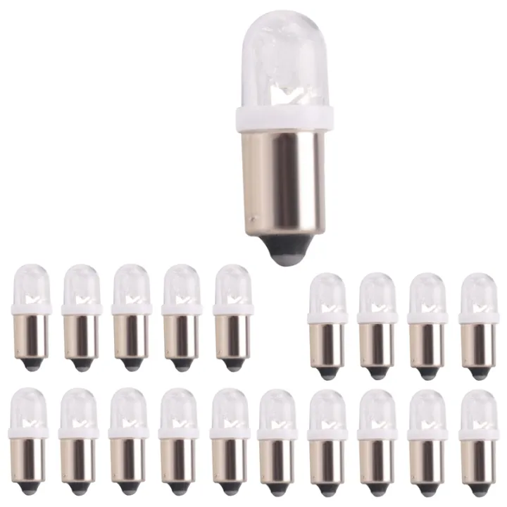 20Pcs BA9S H6W Bayonet LED Light Bulbs for Car Map Lamp 12V White ...