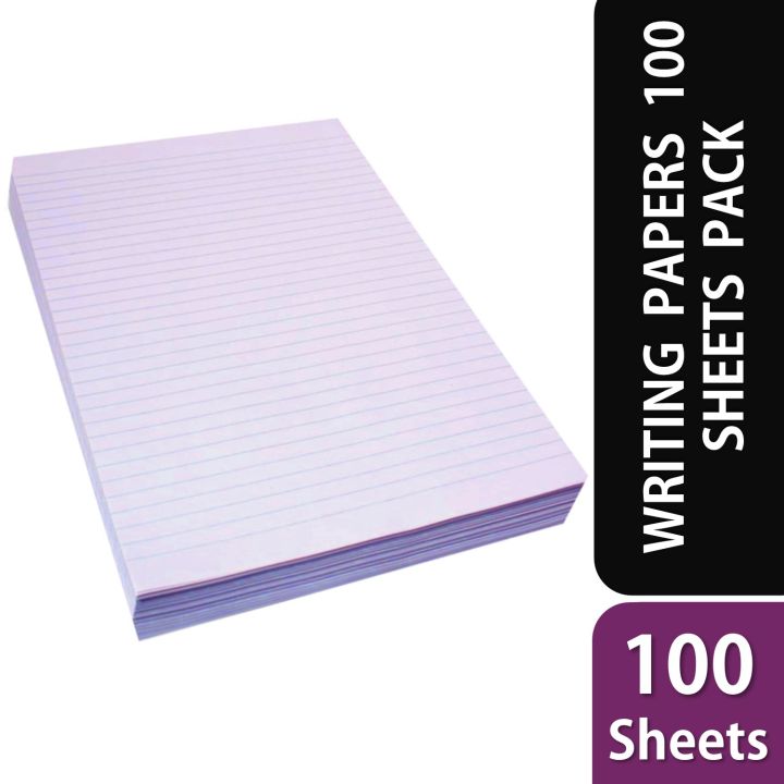 Writing paper A4 with lines (100 sheets pack) | Daraz.lk