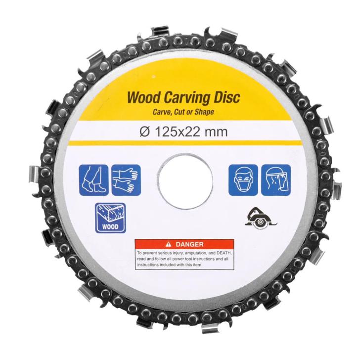 KOGEEK 5 Inch 14 Teeth Grinder Chain Disc 22mm Arbor Woodworking ...