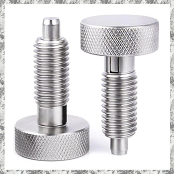 2Pcs M8 Stainless Steel Hand Retractable Spring Plungers with Knurled ...