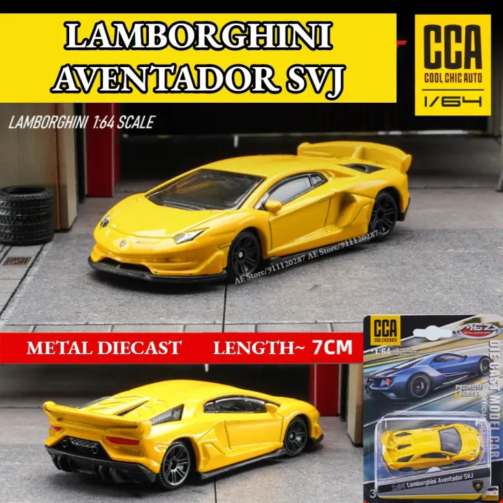 model bike Scale 1/64 Metal Mini Car Model LAMBORGHINI AVENTADOR SVJ ...