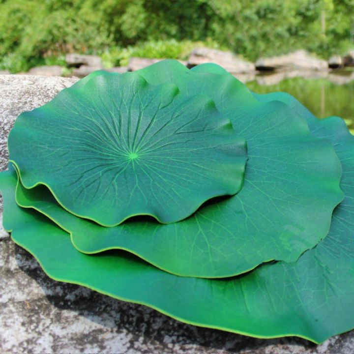 Lotus Leaf Simulation Plastic Lotus Leaf Fruit Food Decoration Outdoor ...