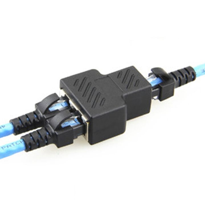 2 Ports RJ 45 Network Cable Splitter Connector 8P8C CAT5 CAT6 LAN ...