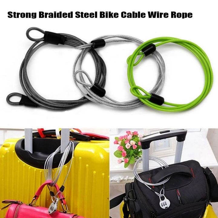 Hot Double Loop Strong Braided Steel Cable Wire Rope Luggage Safety ...