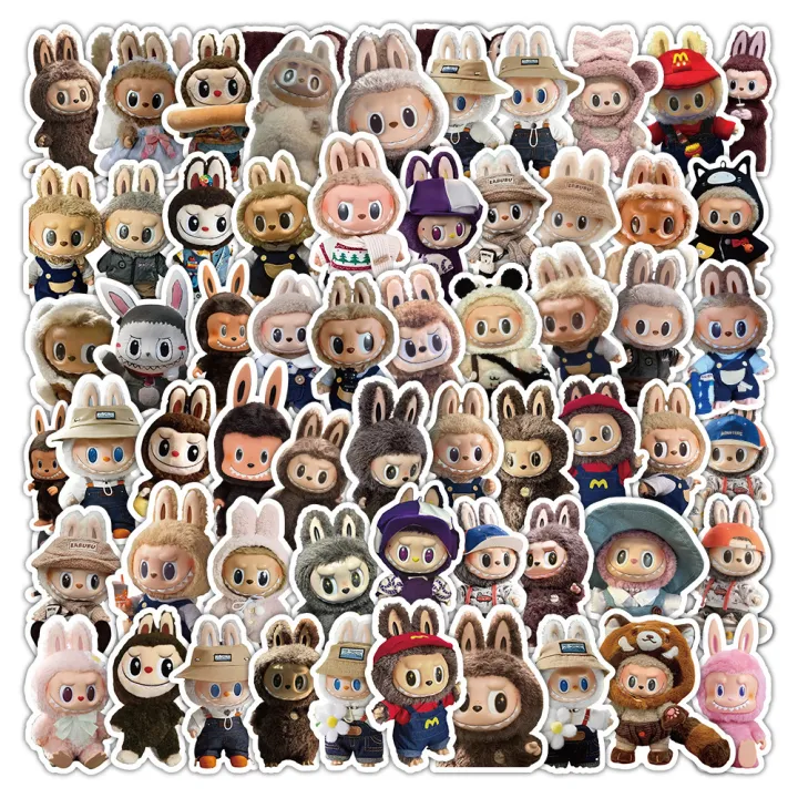 10/30/62PCS Cute Labubu Doll Stickers Cartoon Originality Decoration ...