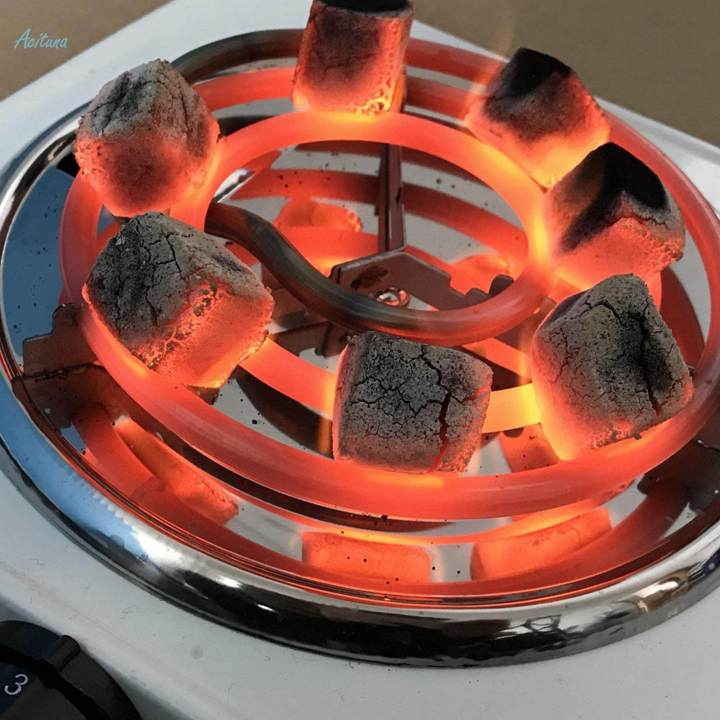 Countertop Coiled Burner 2000W with Indicator Lights White Countertop ...