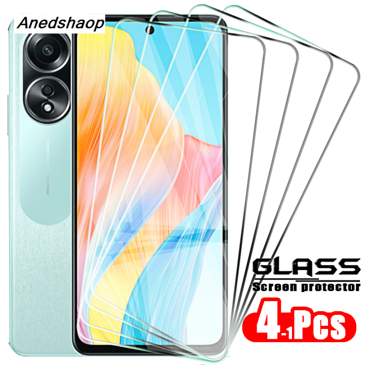 Anedshaop 4-1 Pcs Protective Glass for Oppo A78 A58 4G Screen Protector ...