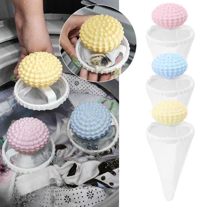 Reusable Washing Machine Hair Lint Remover Filter Clothes Washing ...