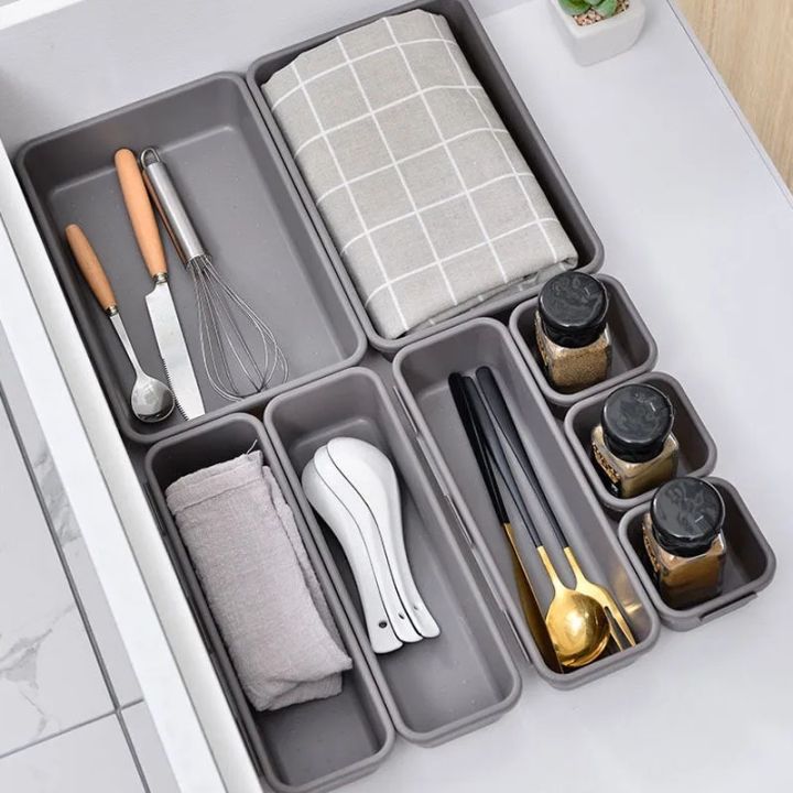 Dailyhome 8 pcs Office Desk Organizers Set Drawer Storage Bin Home ...